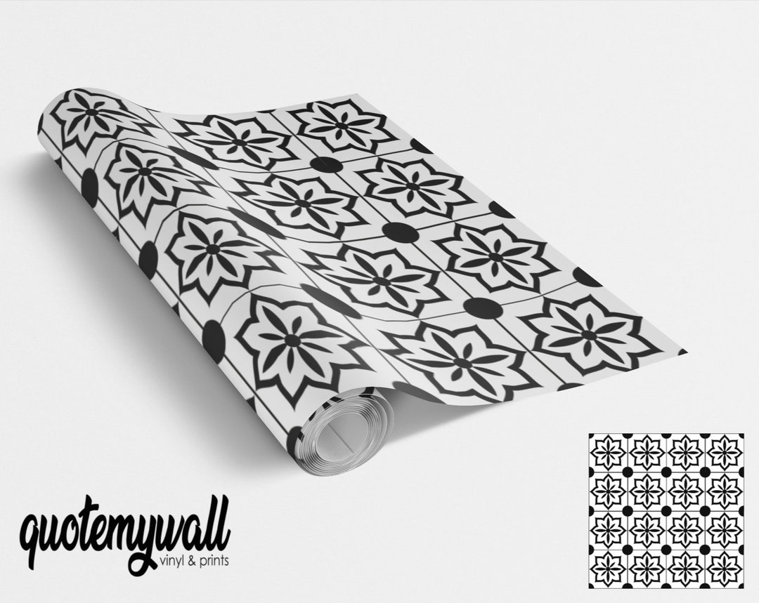 Black Astral Star Tile Vinyl Sticker Wrap Vinyl Wraps for Furniture - Etsy
