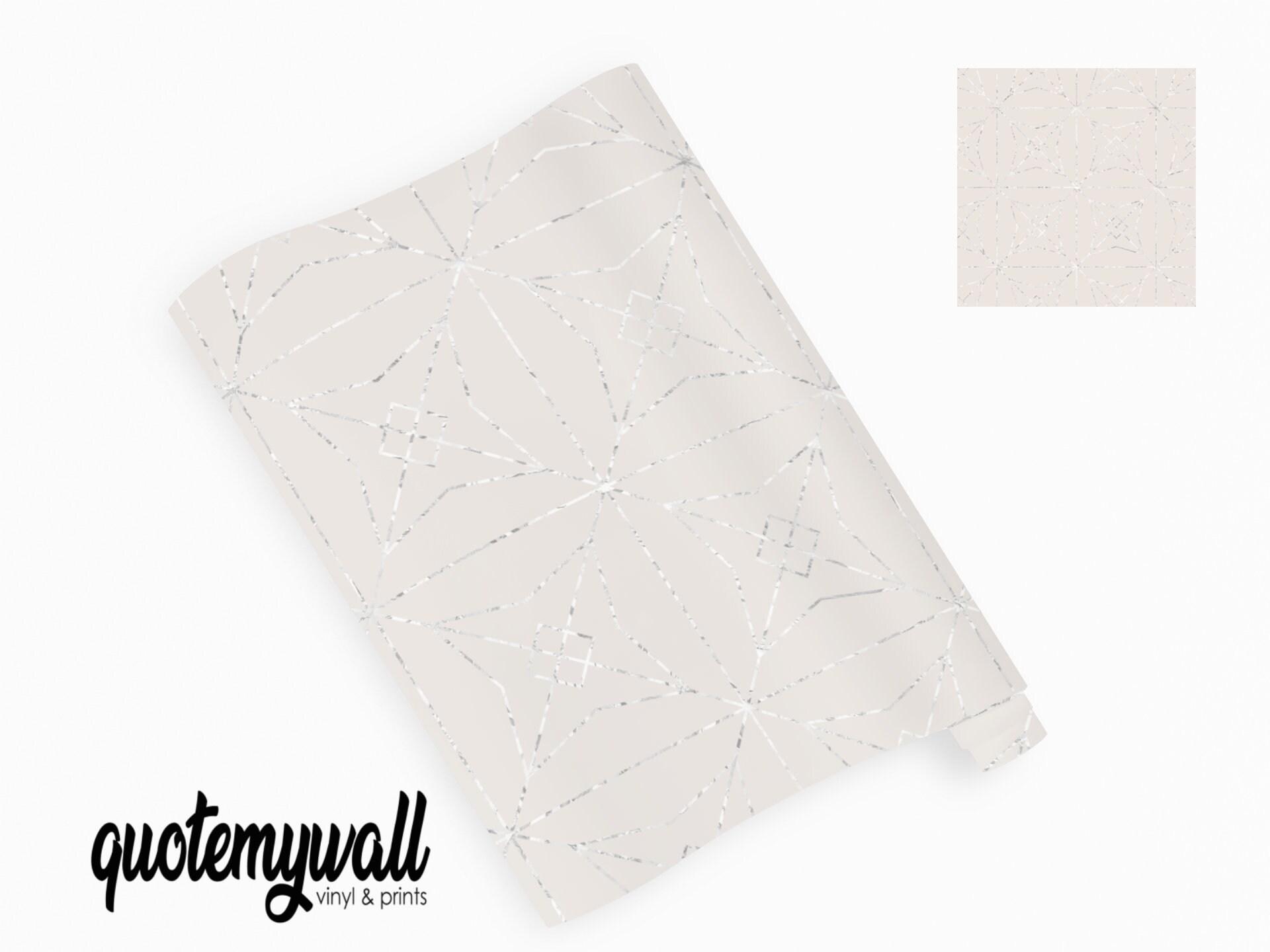 Cream Star Tile Pattern Vinyl Furniture Sticker - Etsy