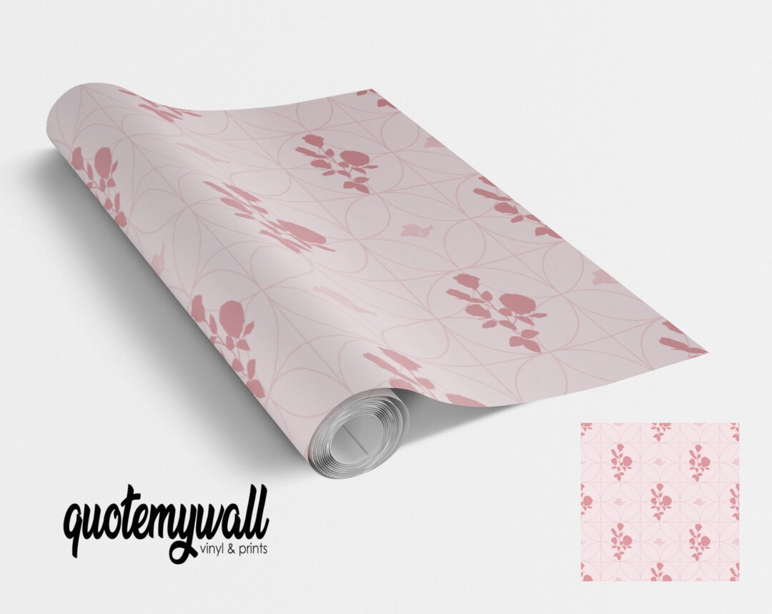 Blush Pink Art Deco Vinyl Furniture Sticker - Etsy