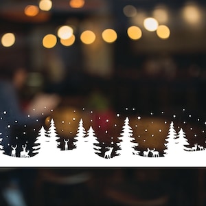 Christmas Window Stickers Frosted Window Film Decoration Border ...