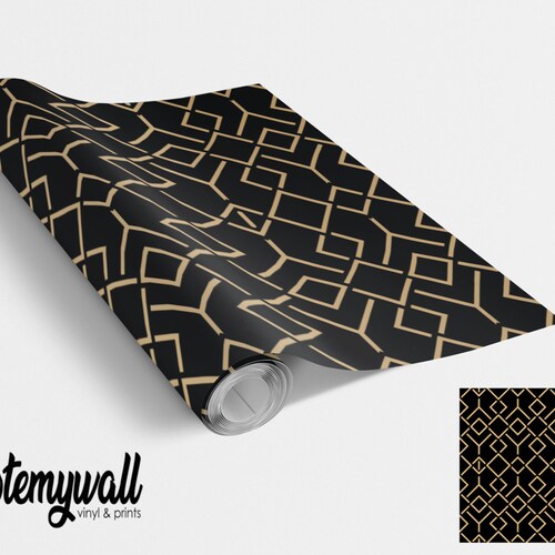 Art Deco Gold Pattern Vinyl Window/furniture Wrap Vinyl Wraps - Etsy