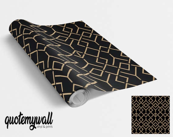Art Deco Gold Geometric Pattern Vinyl Wrap Vinyl Wraps for - Etsy