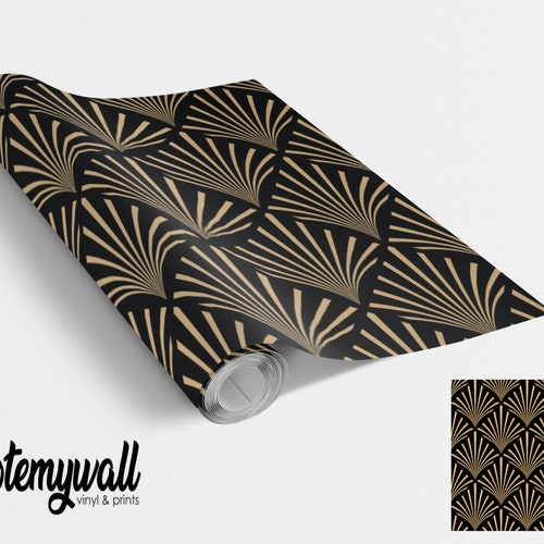 Art Deco Gold Square Pattern Vinyl Furniture Wrap Vinyl Wraps - Etsy