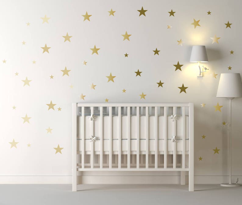 Gold Star Stickers Gold Star Decals Nursery Star Decals - Etsy