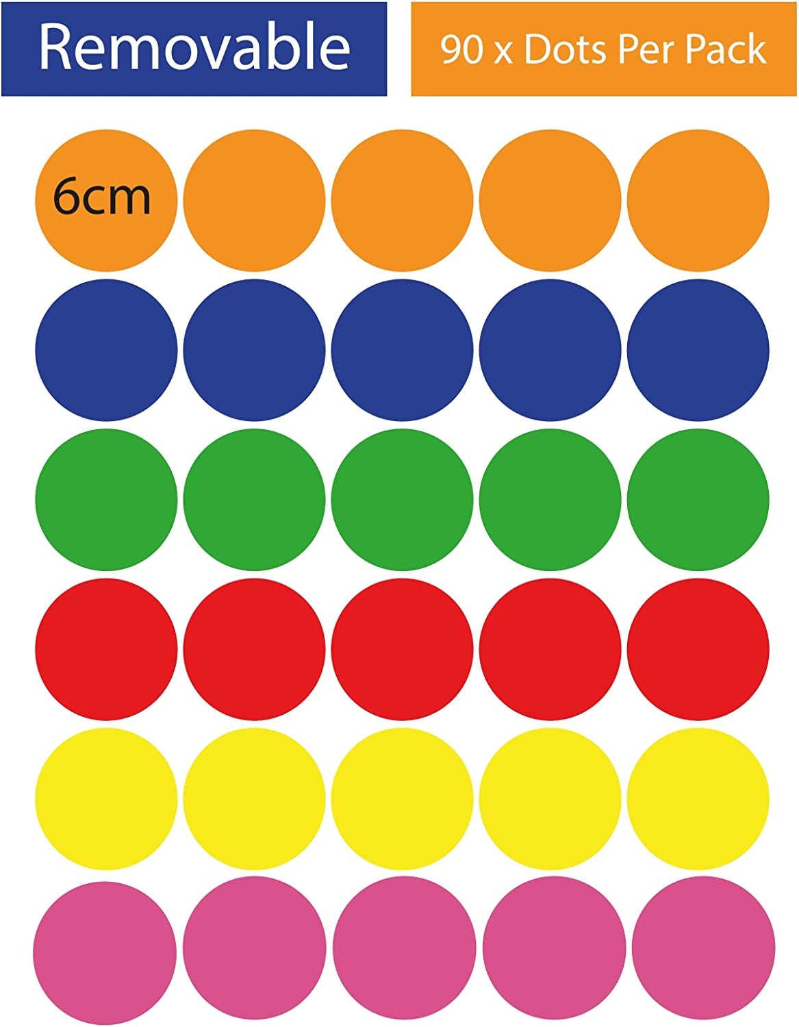 Multicolour Polka Dot Rainbow Wall Stickers for Kids Bedrooms and ...