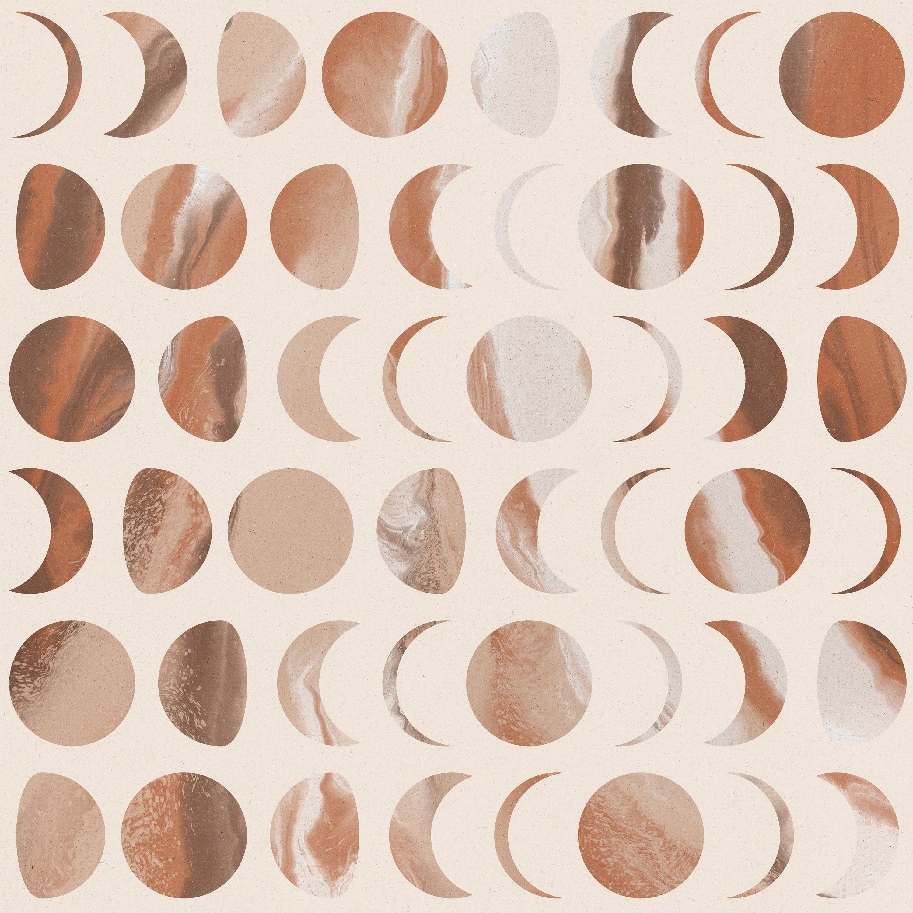 Light Brown Moon Eclipse Vinyl Furniture Sticker - Etsy