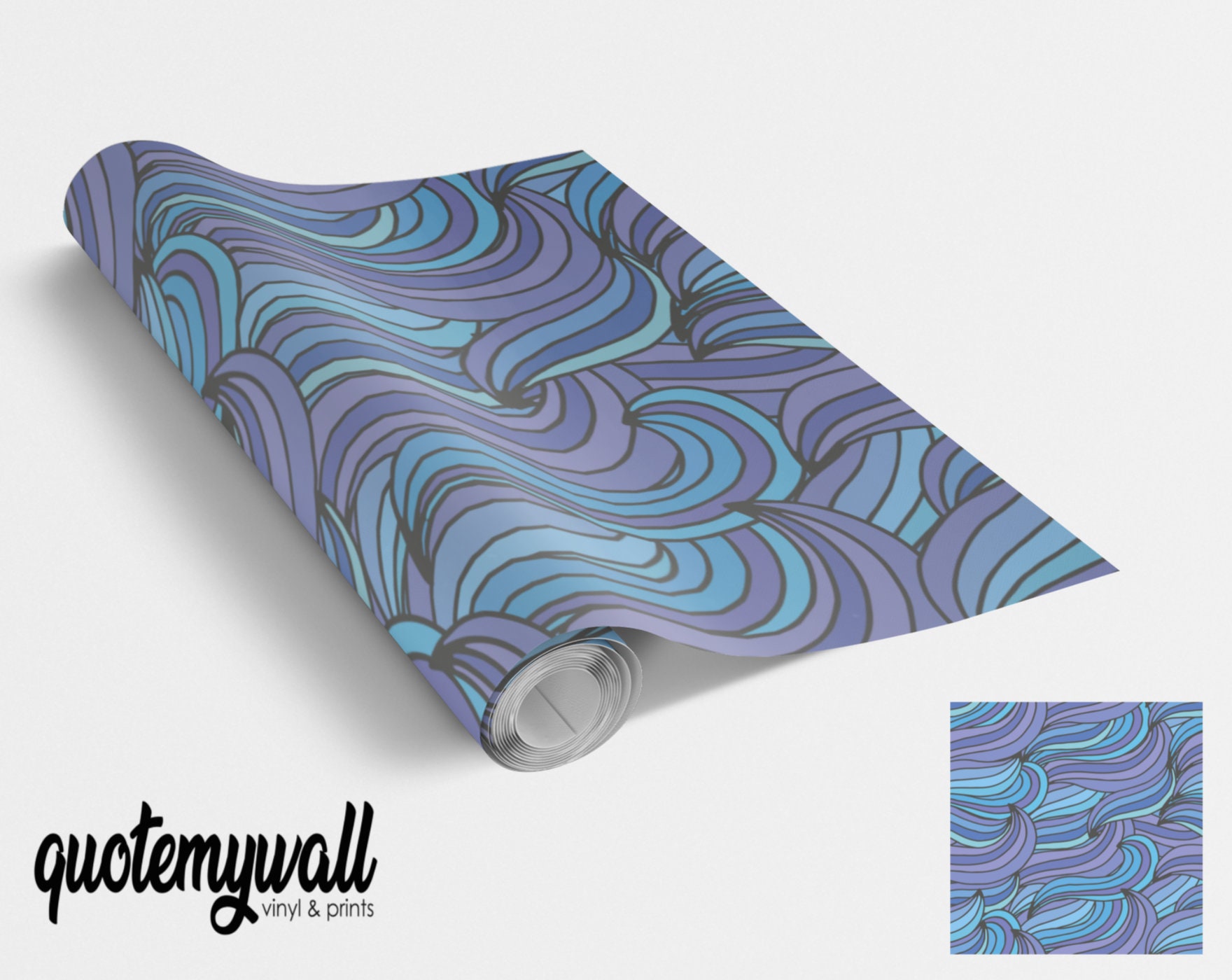 Purple & Blue Wave Pattern Vinyl Wrap Vinyl Wraps for - Etsy UK