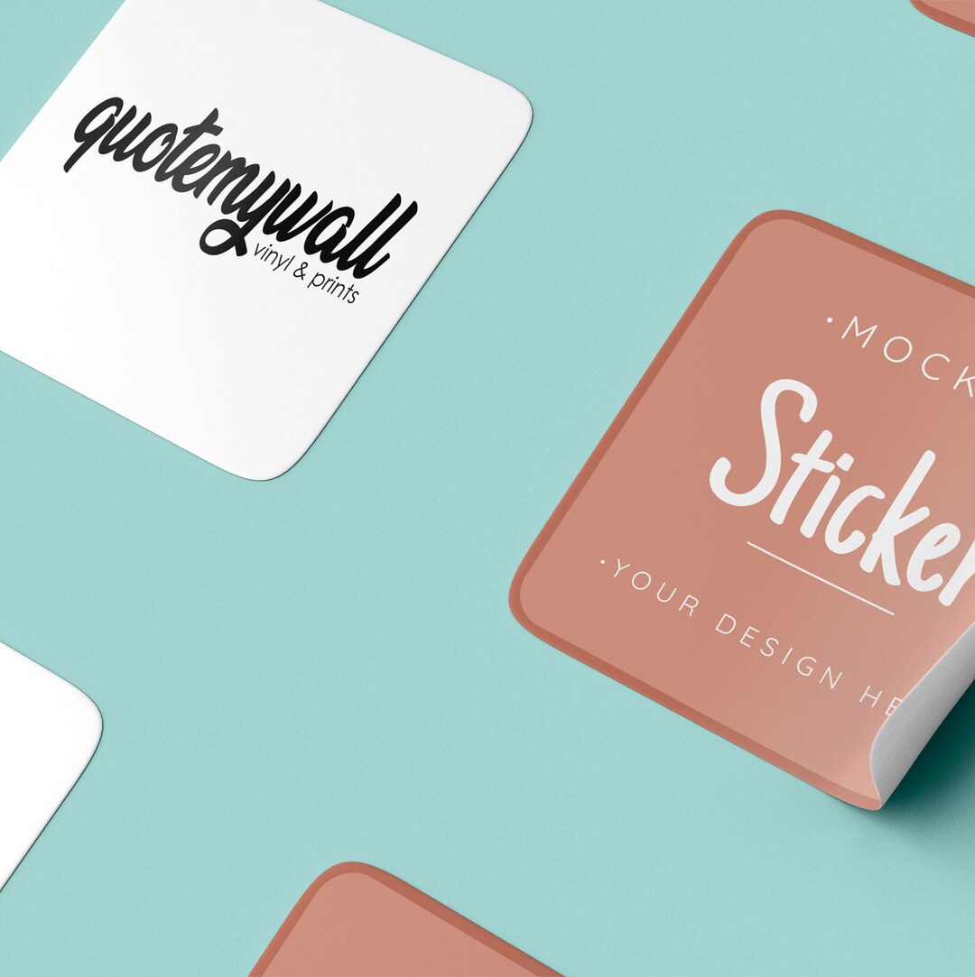 Custom Rounded Square Sticker Labels - Etsy