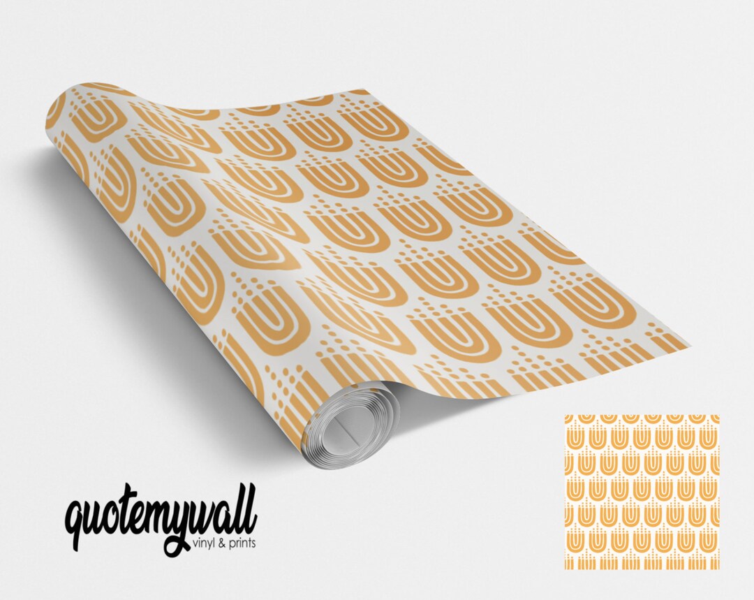 Orange Arch Dots Pattern Furniture Vinyl Wrap - Etsy