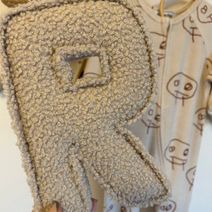 Neutral Nursery Decor Fabric Letters - Etsy