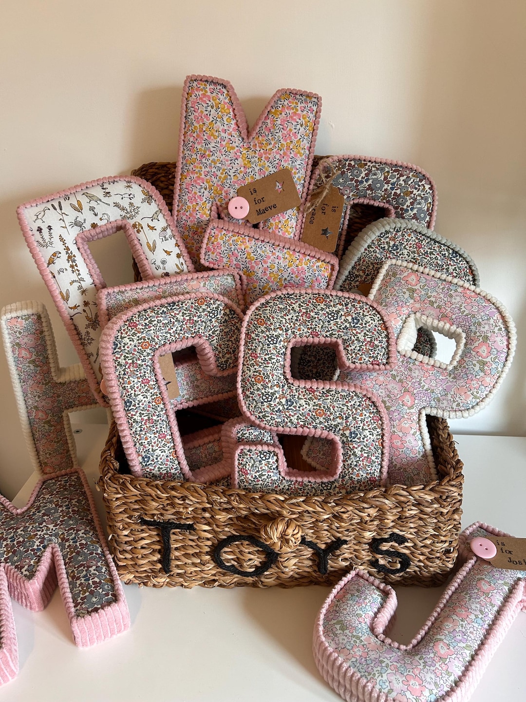 Liberty London Fabric Letters Personalised Nursery Name Sign – Handmade ...