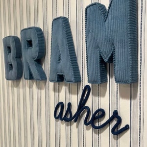 Fabric Letters Corduroy Nursery Decor New Baby Gift Christening Gift - Etsy