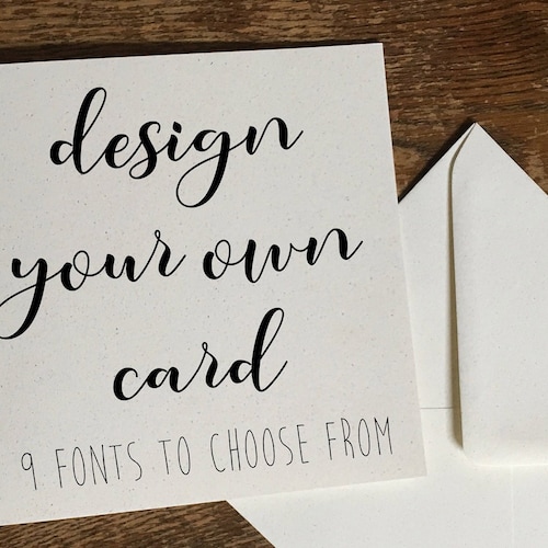 Create Your Own Card Personalised Card Custom Birthday Card - Etsy UK