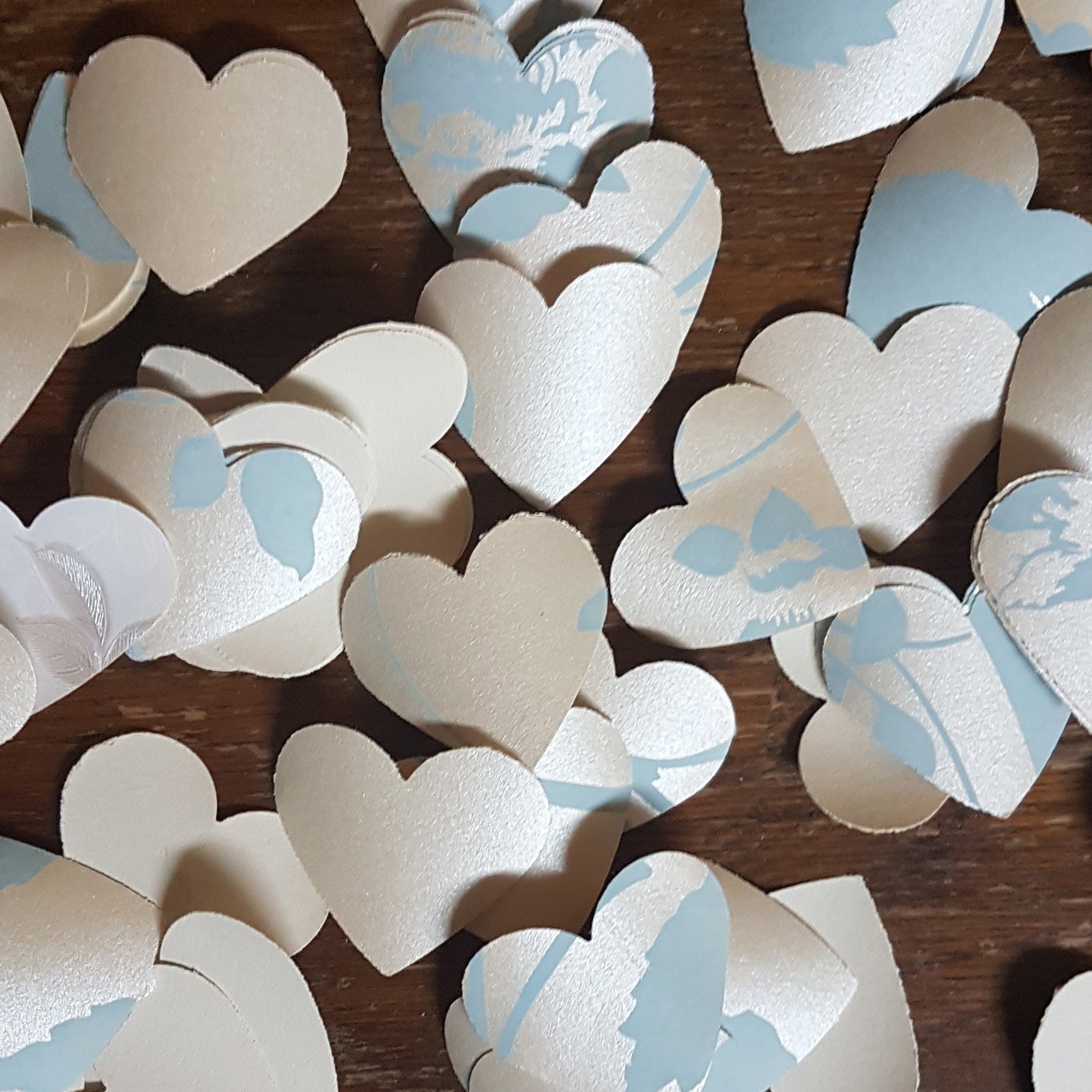 Recycled Heart Shaped Decorations Pack of 100 Die Cut Hearts | Etsy