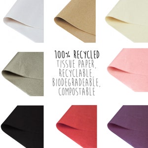 100% Recycled Tissue Paper (375 X 500mm), Eco Friendly Gift Wrap ...