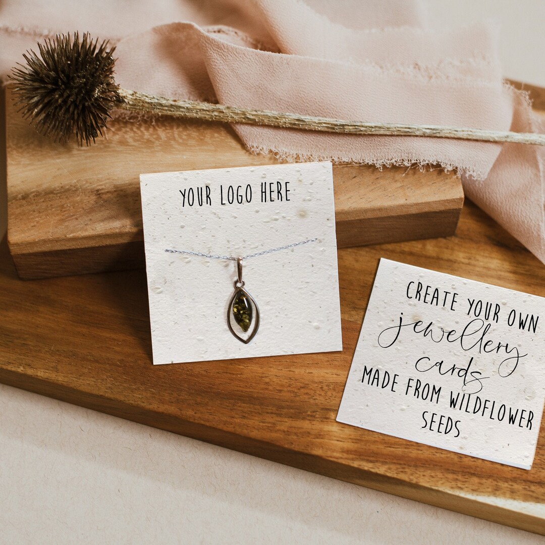 Wildflower Jewellery Header Cards, Plantable Business Stationery, Cards ...