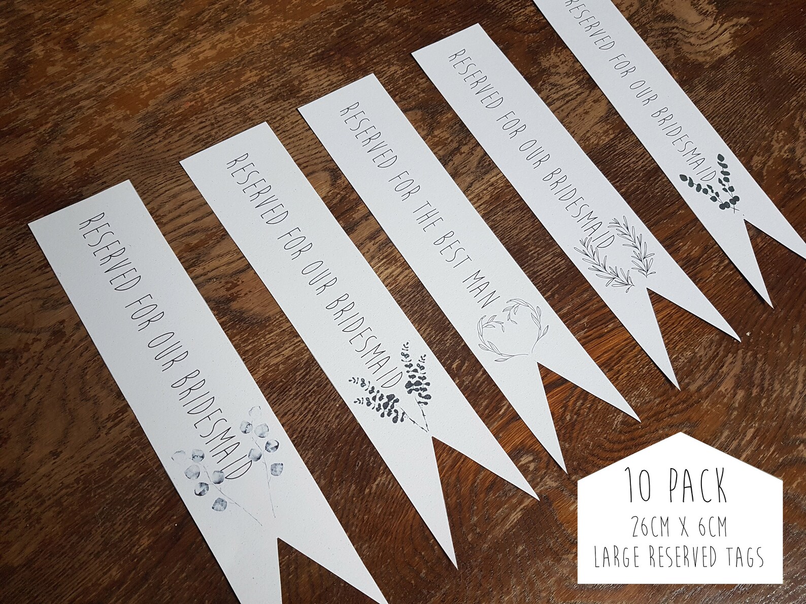 Reserved Wedding Ceremony Seating Tag Reserved Chair Tags | Etsy UK