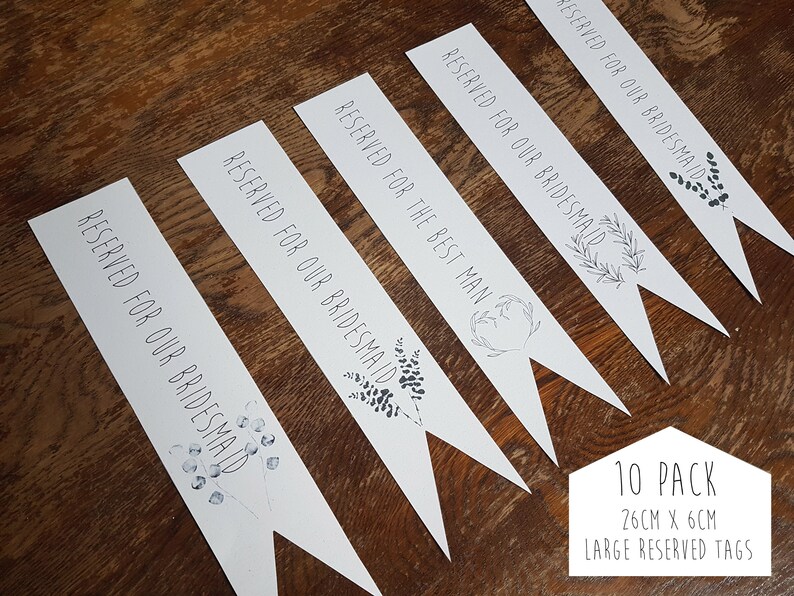 Reserved Wedding Ceremony Seating Tag Reserved Chair Tags - Etsy UK