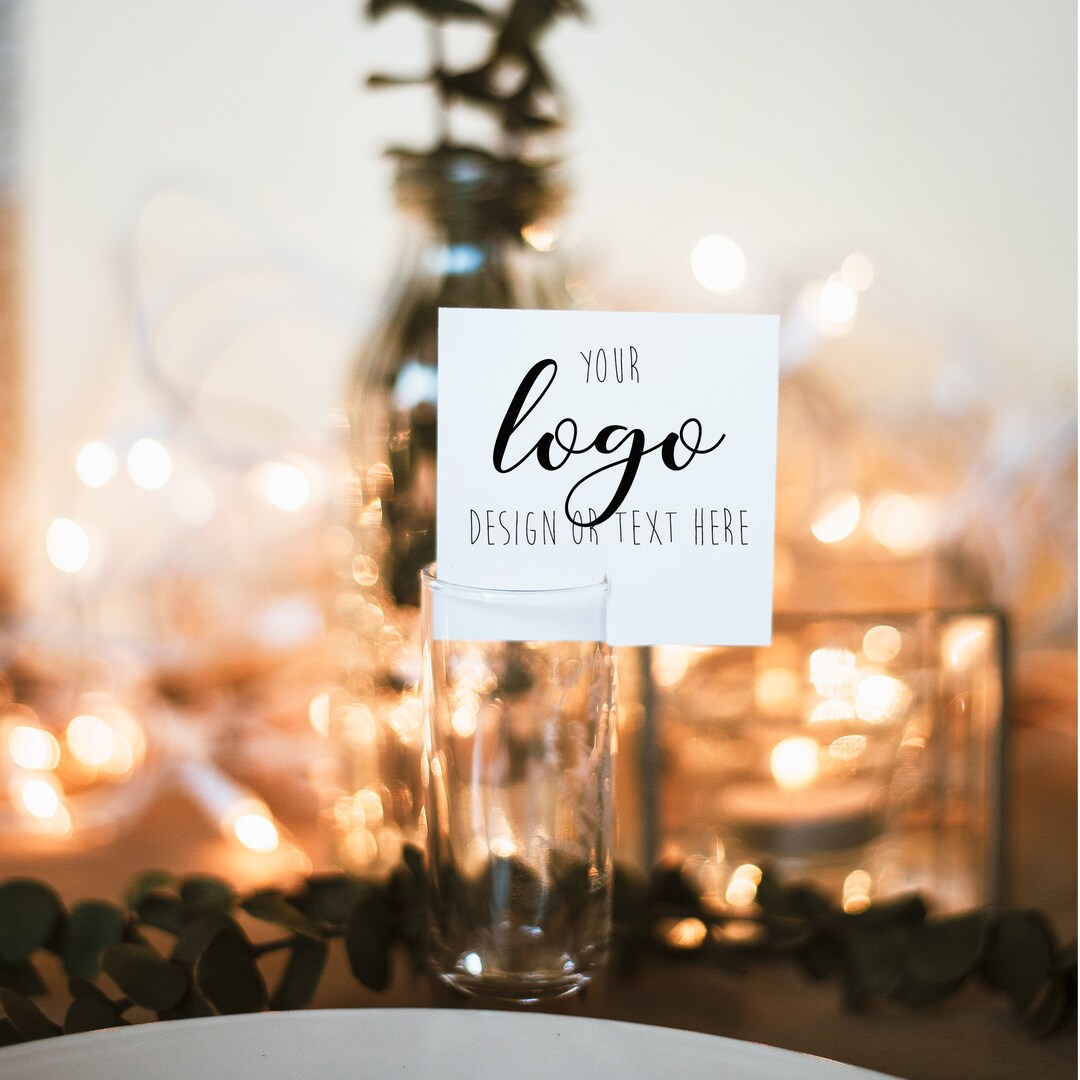 Eco Wedding Place Card: Custom Glass Name Card - Etsy