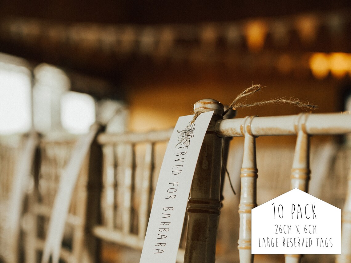 Reserved Wedding Ceremony Seating Tag Reserved Chair Tags - Etsy UK