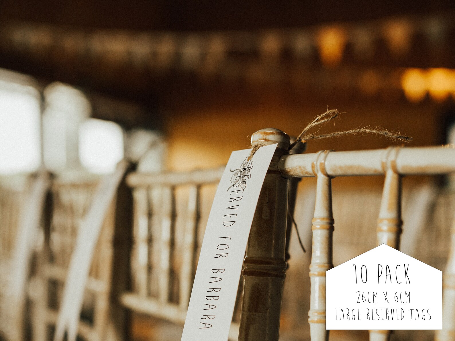 Reserved Wedding Ceremony Seating Tag Reserved Chair Tags | Etsy