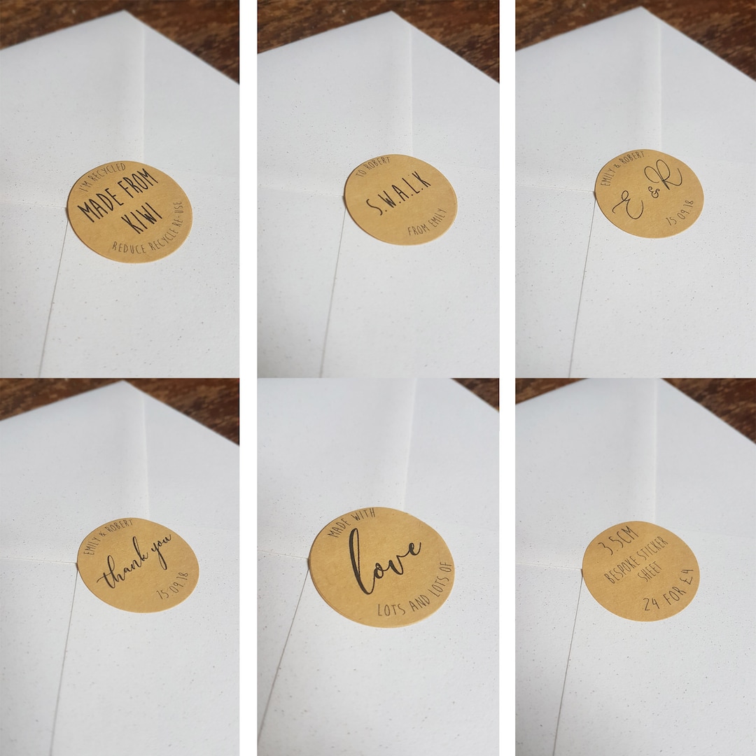 Custom Kraft Stickers | Eco-friendly Round Labels | Recycled Paper ...