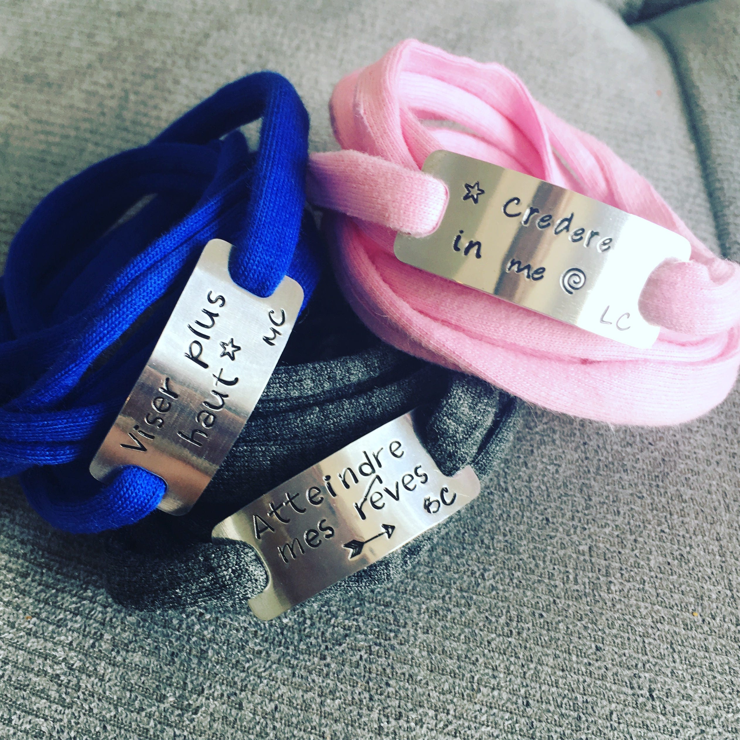 Le cordonByLn Spécial mots bracelet bijou personnalisé | Etsy