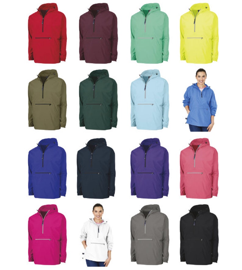 Monogrammed Pack-n-go Rain Jacket Charles River - Etsy