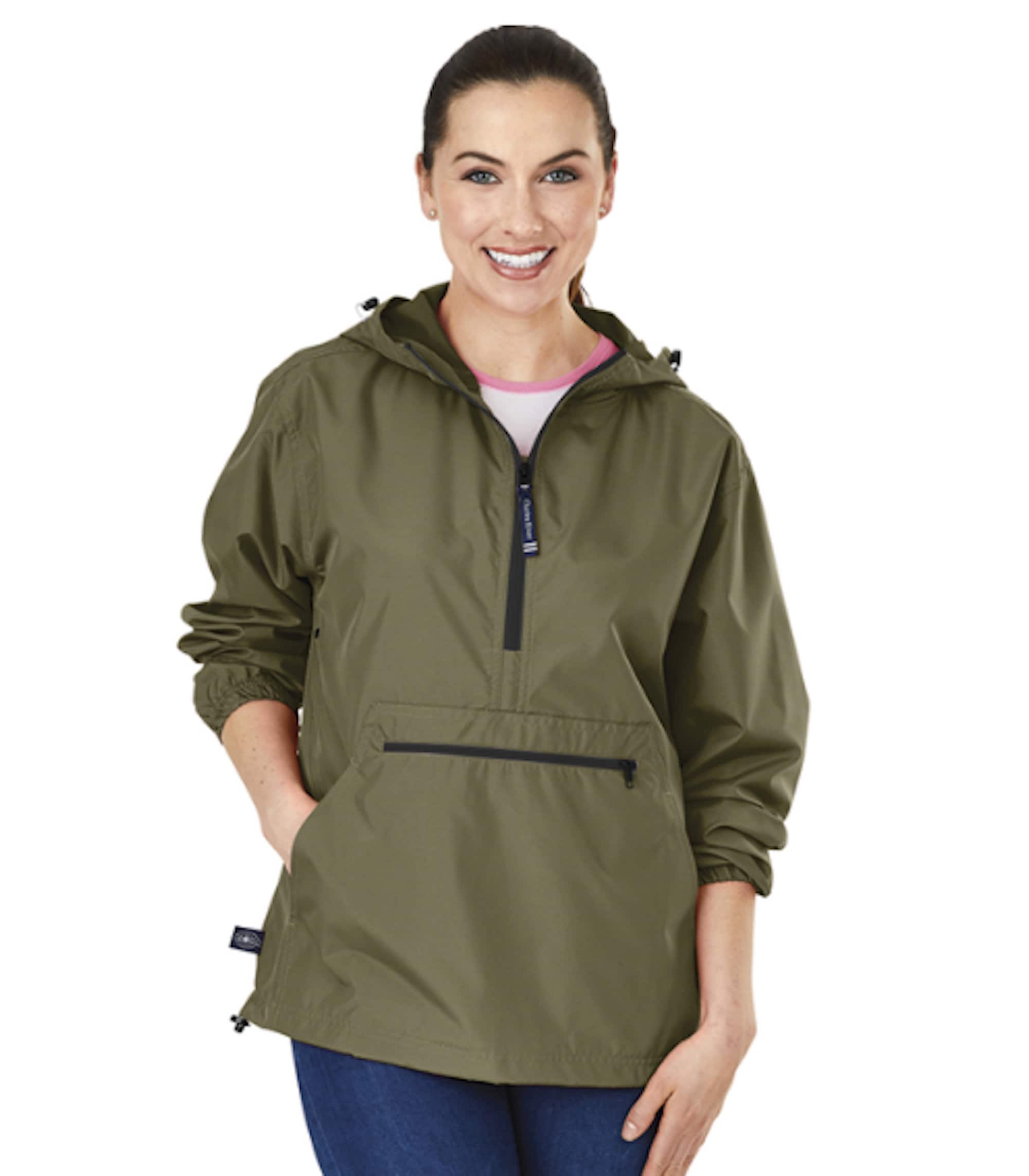 Monogrammed Pack-n-go Rain Jacket Charles River - Etsy