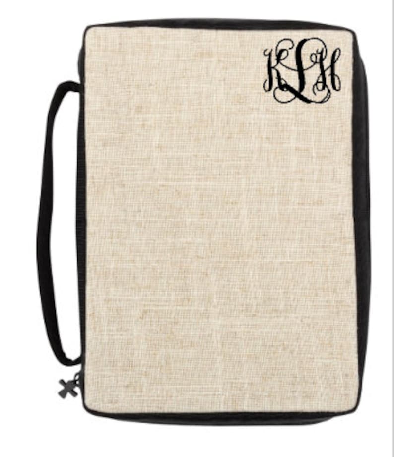 Monogrammed Linen Bible Cover Monogrammed Gifts - Etsy