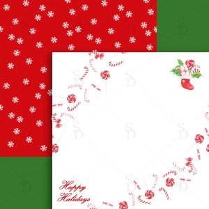 Holly Digital Paper Seamless Background Handpainted Pattern | Etsy