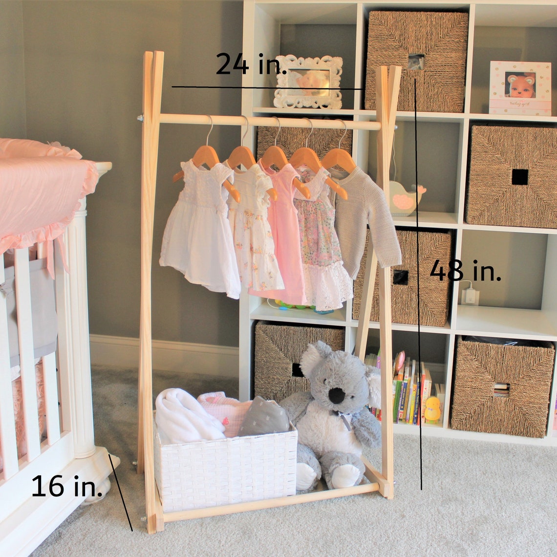 Clothing Rack Kids Room Decor Nursery Organization Kids - Etsy