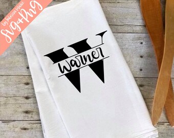 W Letter Split Monogram Digital File With SVG and PNG File - Etsy
