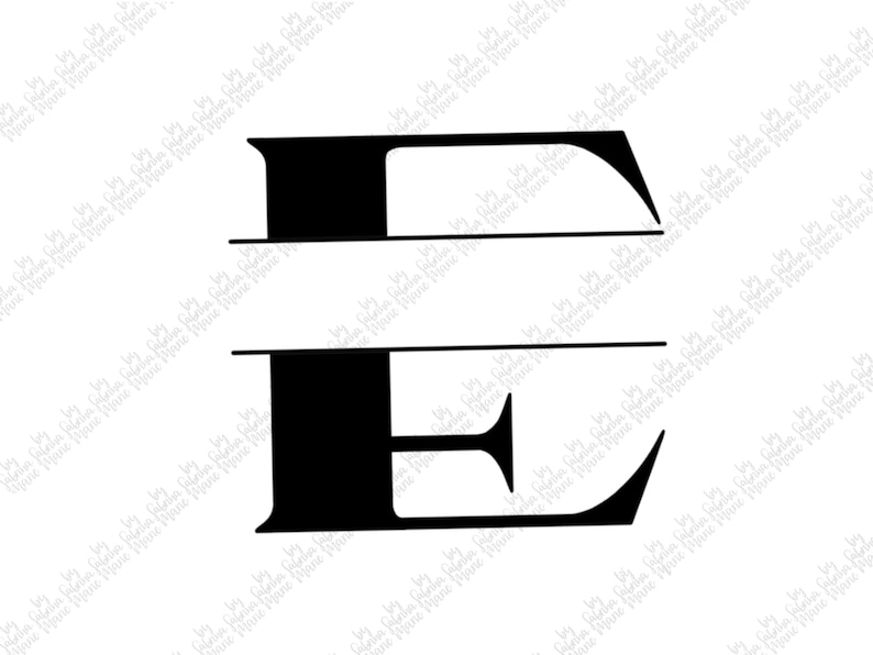 Split Monogram E (SVG & PNG) - Etsy