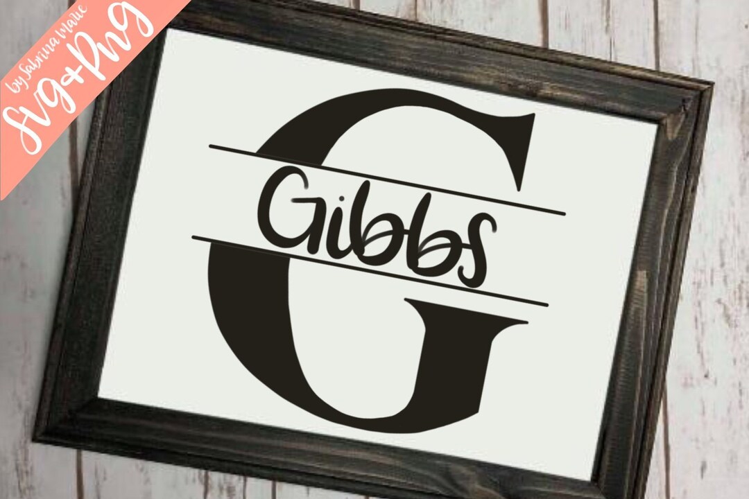 Split Monogram G - Handdrawn - Digital Download (SVG & PNG) - Etsy