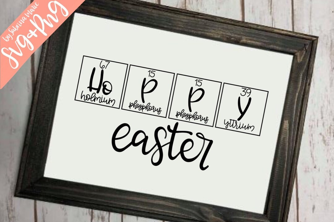 Hoppy Easter - Handdrawn Periodic Table Inspired Design - Digital ...