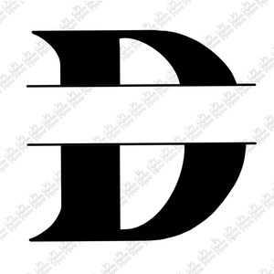 Split Monogram D Digital Download (SVG & PNG) - Etsy
