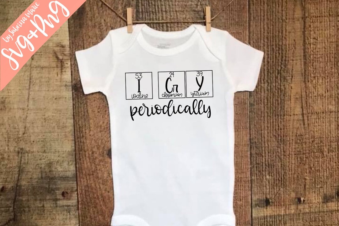 I Cry Periodically - Handdrawn Periodic Table Inspired Design - Digital ...