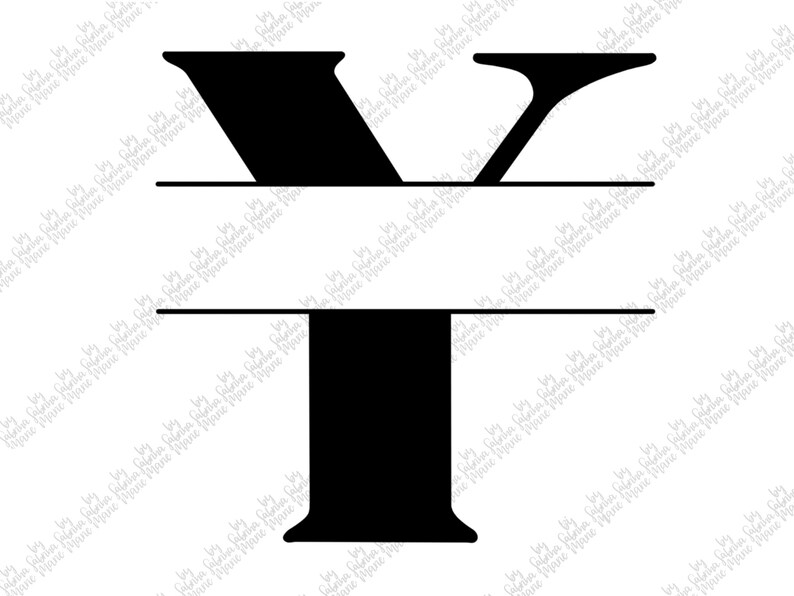 Split Monogram Y (SVG & PNG) - Etsy