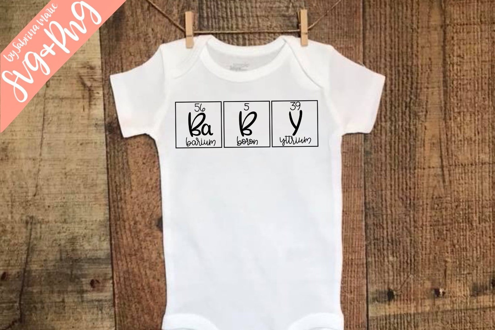 Baby - Handdrawn Periodic Table Inspired Design - Digital Download (SVG ...
