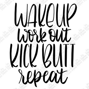 Work Out Quote Bundle - 6 Work Out/exercise Quotes - Handdrawn ...