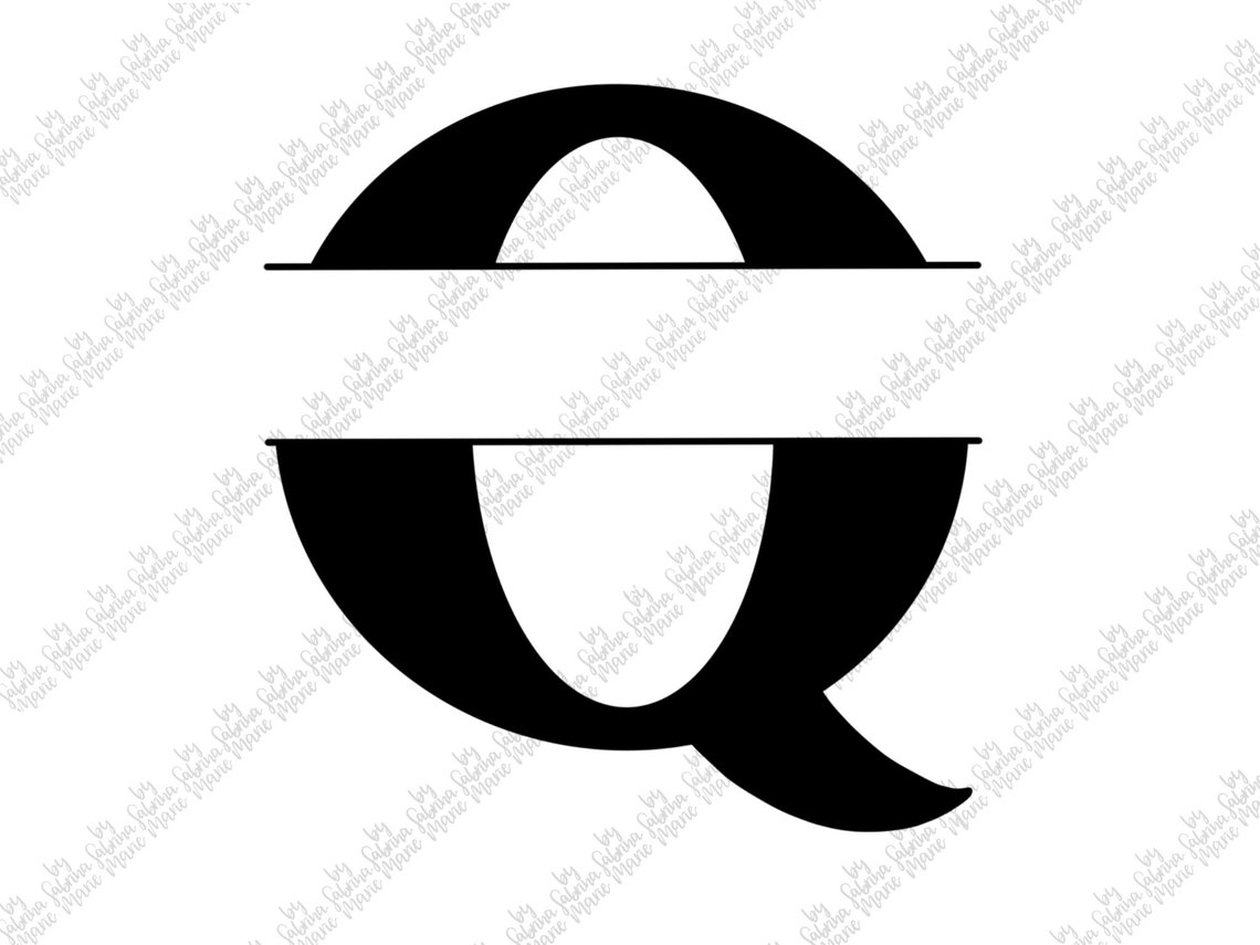Split Monogram Q Digital Download (SVG & PNG) - Etsy