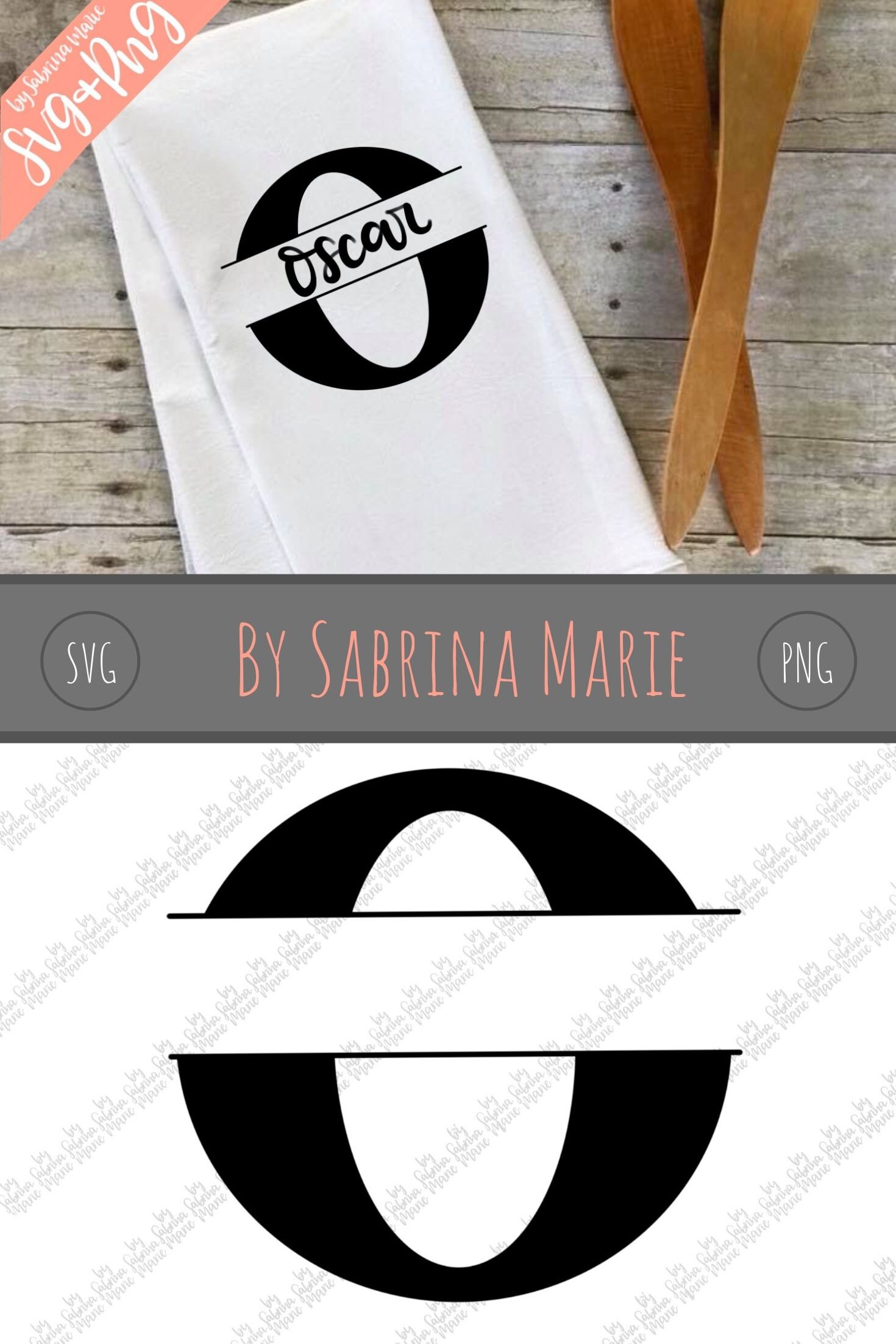 Split Monogram O Digital Download SVG & PNG - Etsy