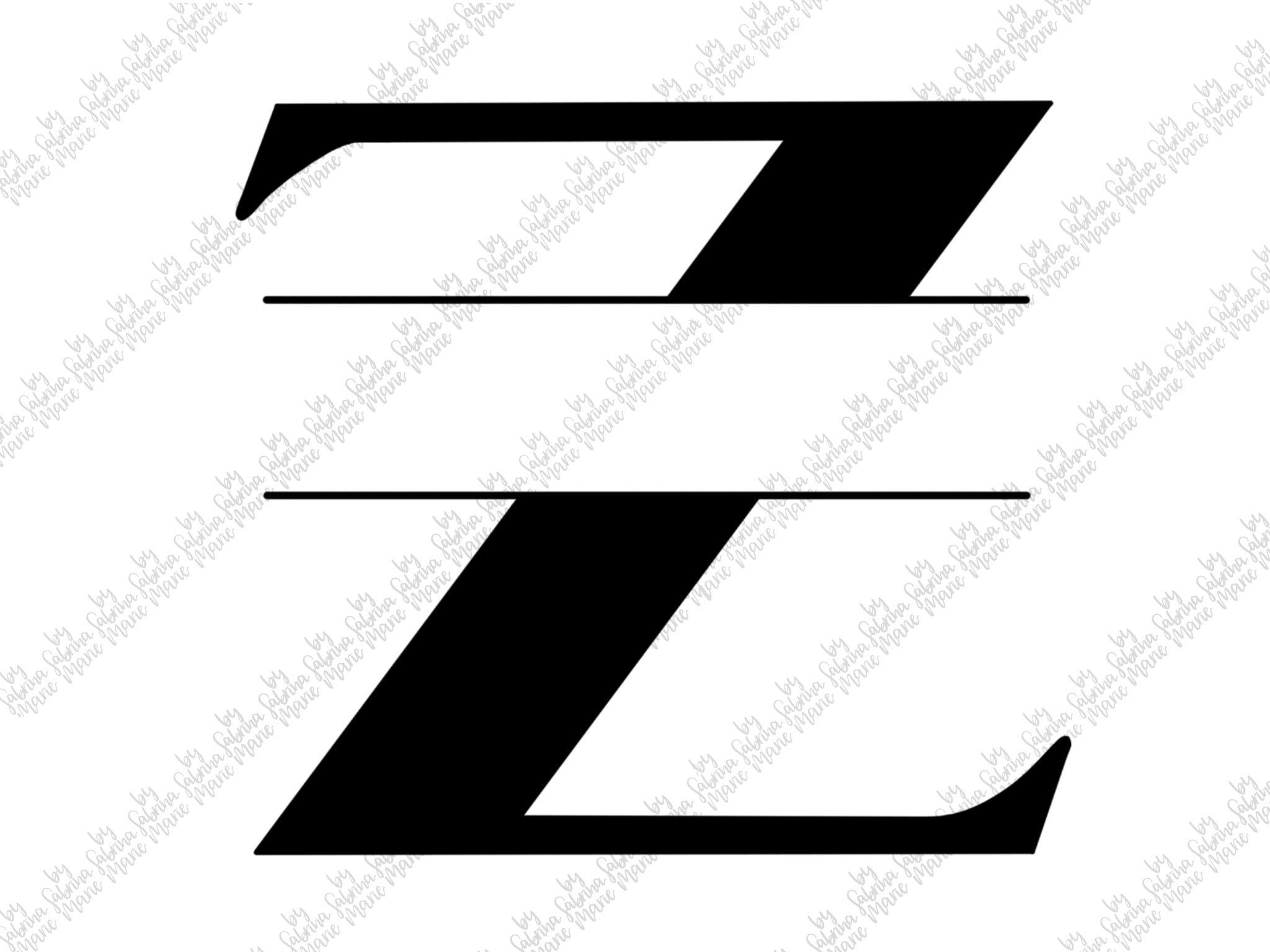 Split Monogram Z SVG & PNG - Etsy