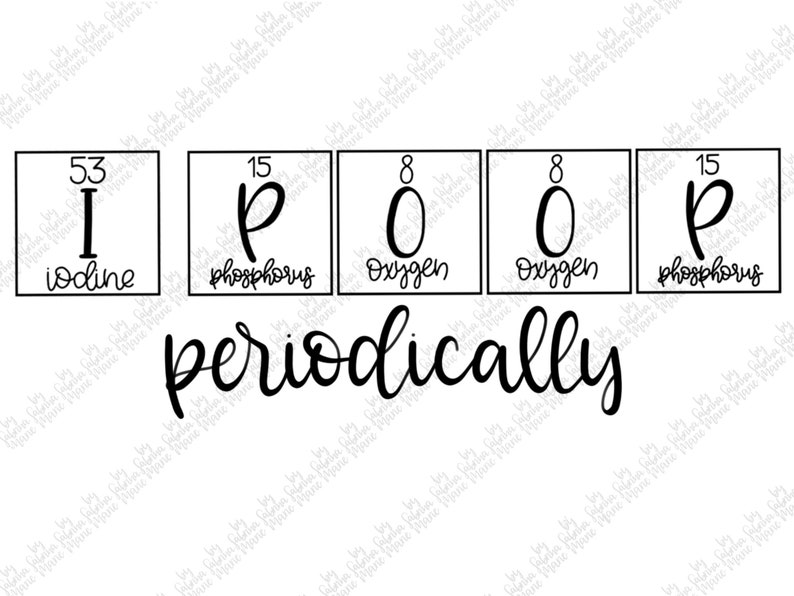 I Poop Periodically Periodic Table Inspired Bathroom Design - Etsy