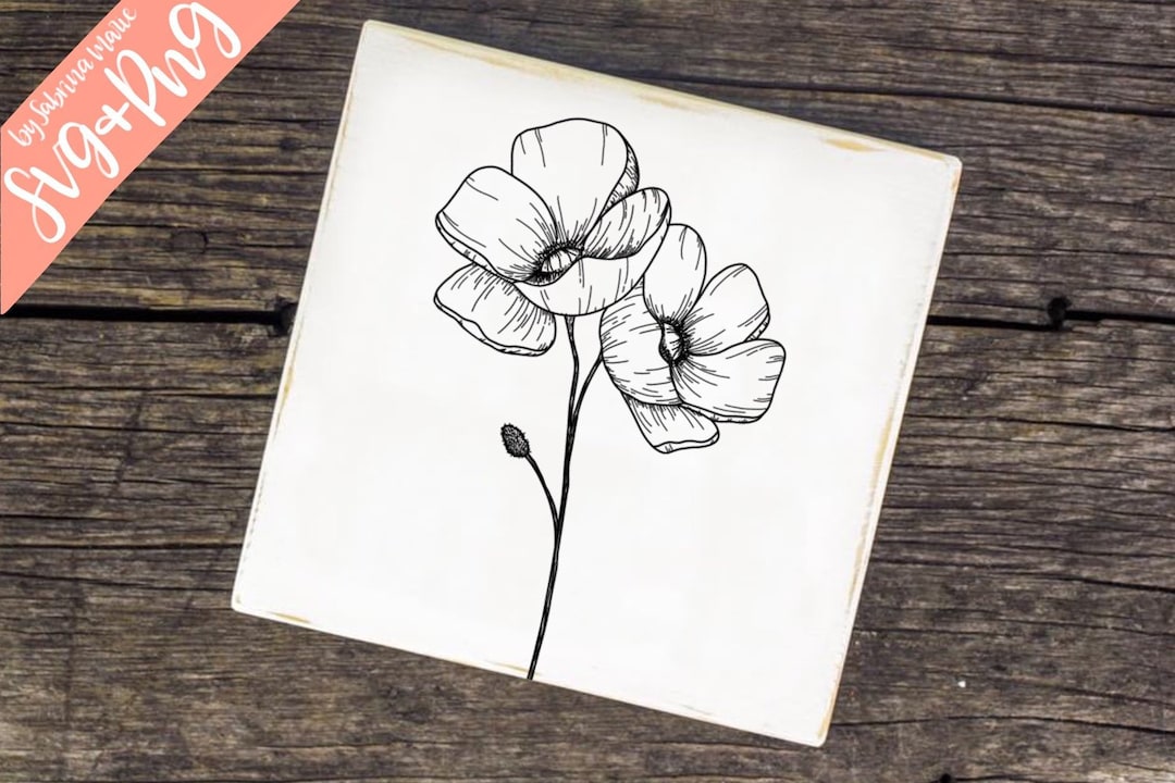 Handdrawn Poppies Digital Download (SVG & PNG) - Etsy