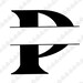 Split Monogram P Digital Download (SVG & PNG) - Etsy