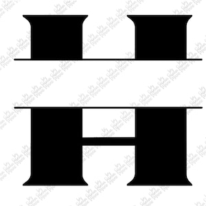 Split Monogram H Digital Download (SVG & PNG) - Etsy
