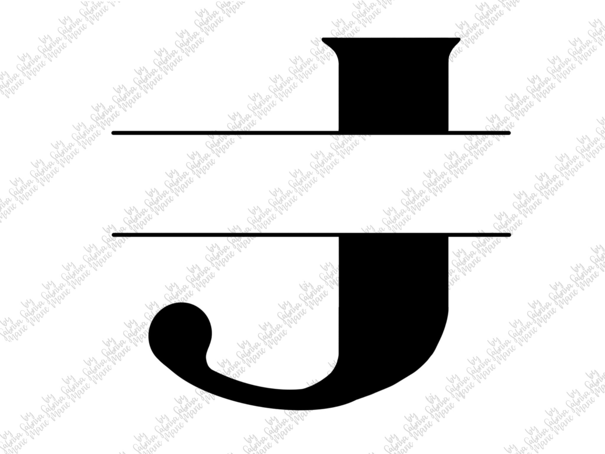 Split Monogram J Digital Download SVG & PNG - Etsy