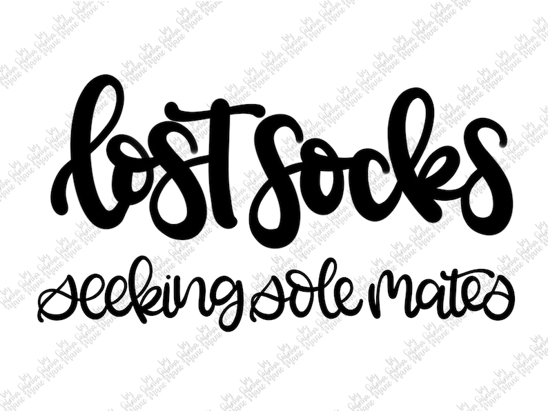 Lost Socks Seeking Sole Mates - Handlettered Laundry Room Quote ...